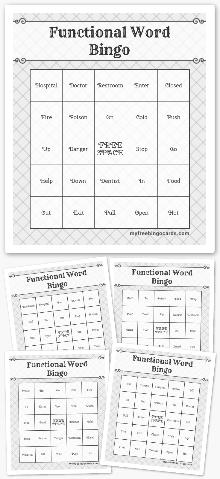 Virtual Functional Word Bingo