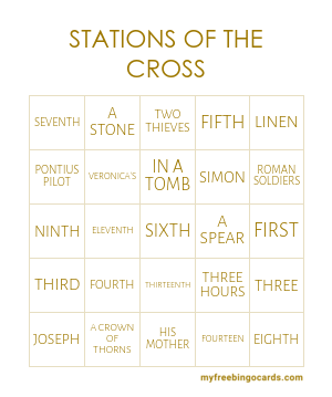 PRINT 100+ STATIONS OF THE CROSS BINGO CARDS