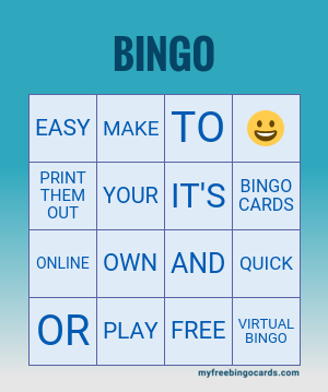 Make Your Bingo Cards