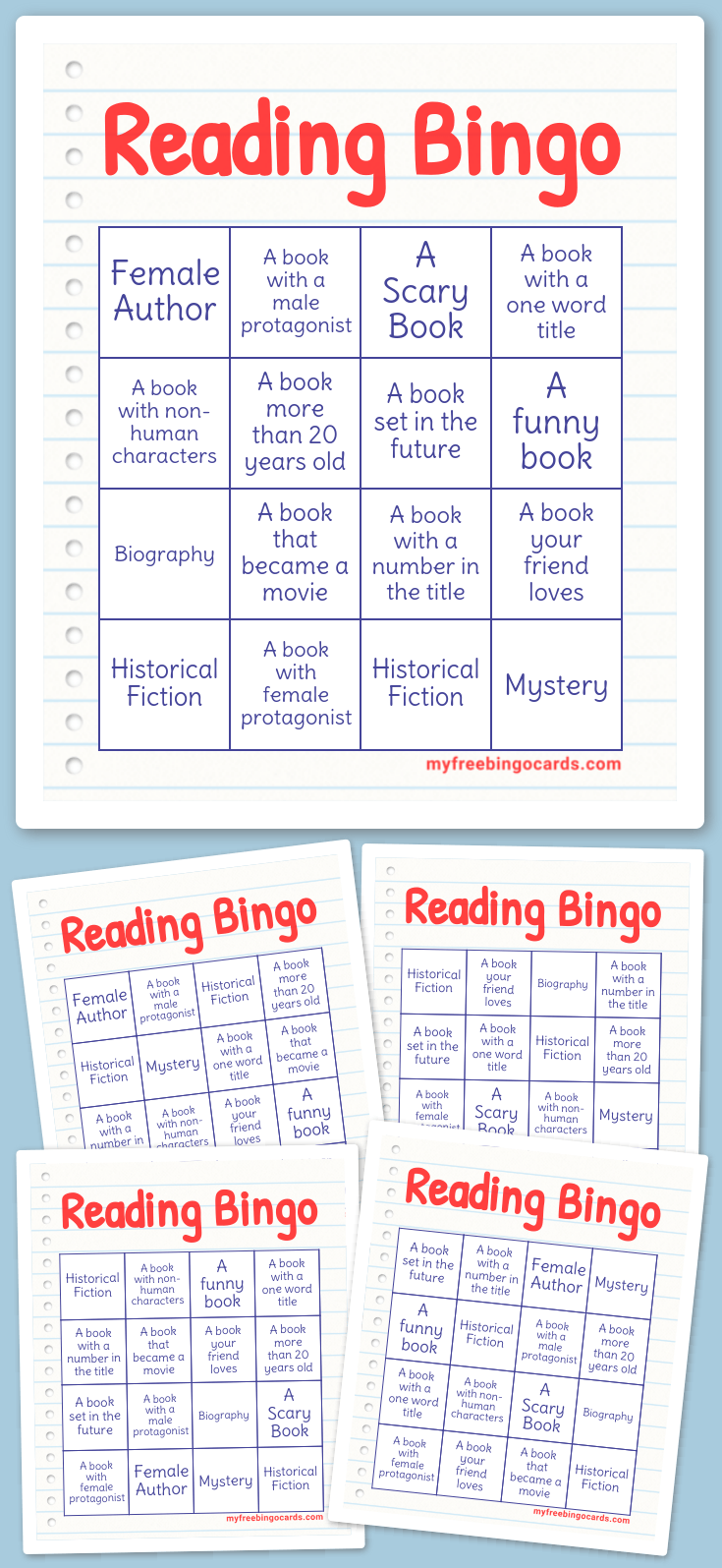 Virtual Reading Bingo