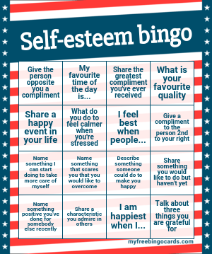 Print 100+ Self-esteem bingo Cards