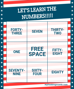 LET'S LEARN THE NUMBERS!!!!! BINGO