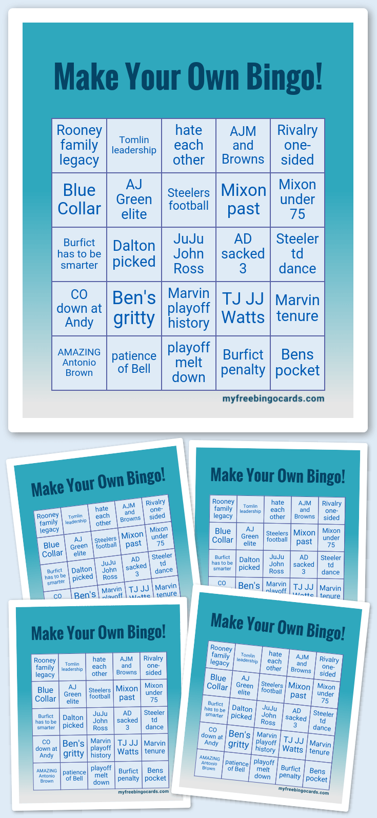 Virtual Make Your Own Bingo!
