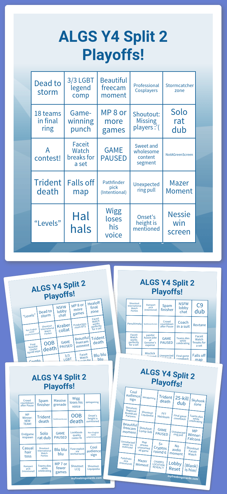 Virtual ALGS Y4 Split 2 Playoffs! Bingo
