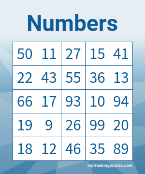 Numbers Bingo