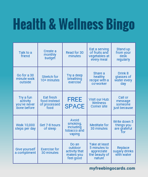 Health & Wellness Bingo