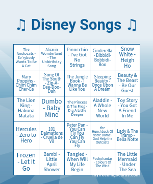 Disney Songs ♫ Bingo