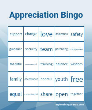 Appreciation Bingo