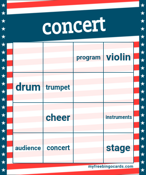 concert bingo