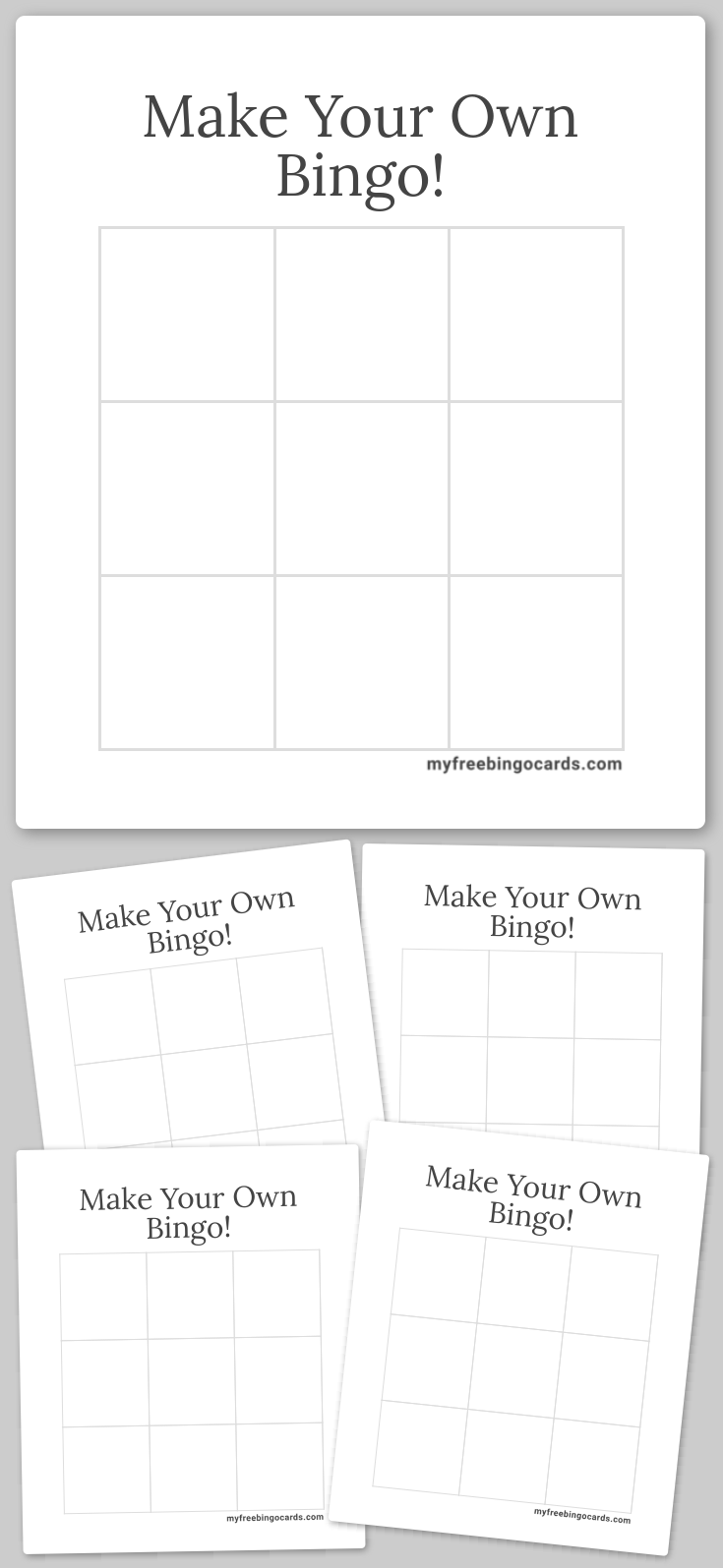 Virtual Make Your Own Bingo!