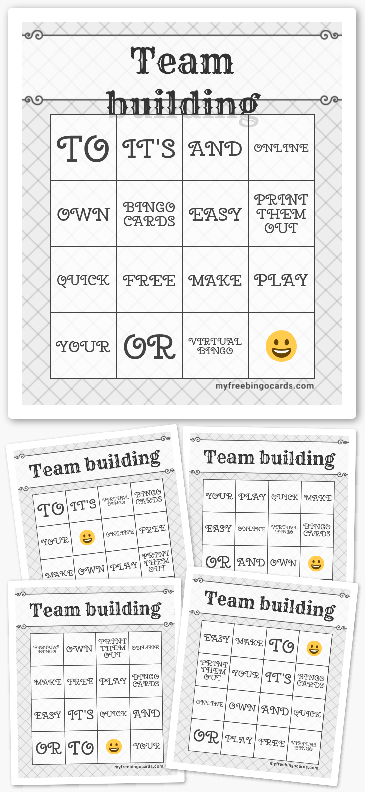 Virtual Team building Bingo