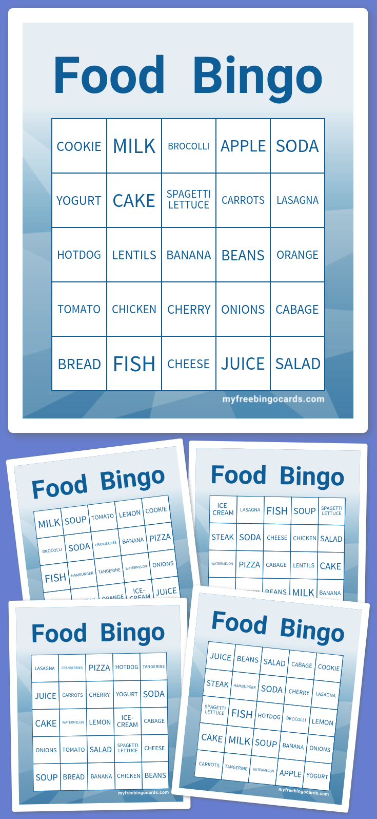 Virtual Food Bingo