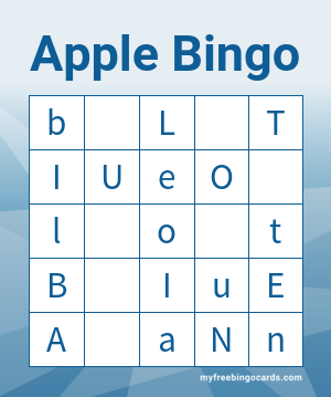 Print 100+ Apple Bingo Cards
