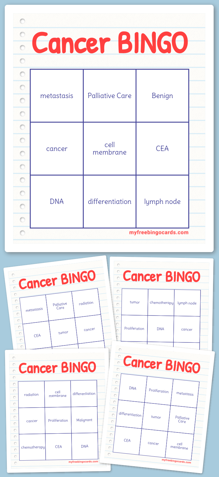 Virtual Cancer BINGO