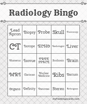 Radiology Bingo