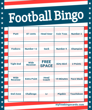 Print 100+ Football Bingo Cards