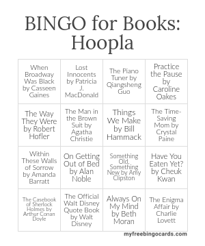 BINGO for Books: Hoopla
