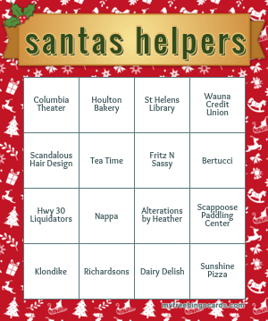 santas helpers bingo