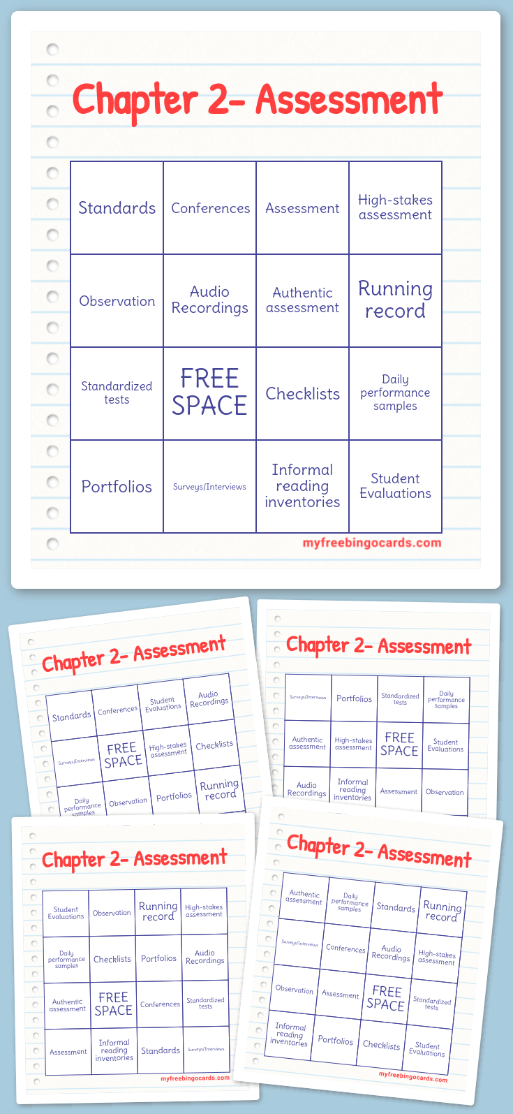Virtual Chapter 2- Assessment Bingo