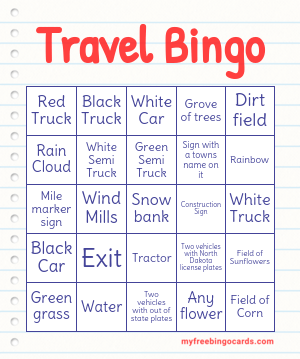 Travel Bingo