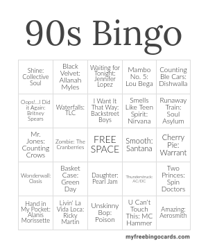 90s Bingo