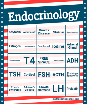Endocrinology Bingo