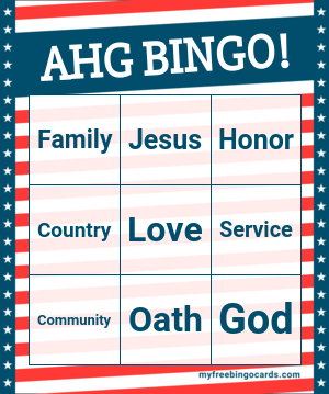 AHG BINGO!