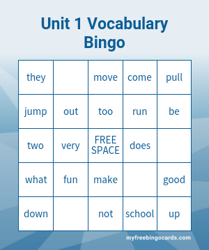 Print 100+ Unit 1 Vocabulary Bingo Cards
