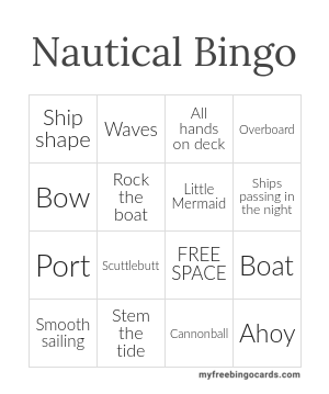 Nautical Bingo