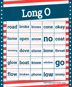 Long O Bingo