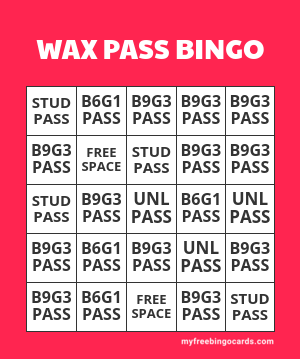 WAX PASS BINGO