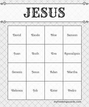 PRINT 100+ JESUS BINGO CARDS