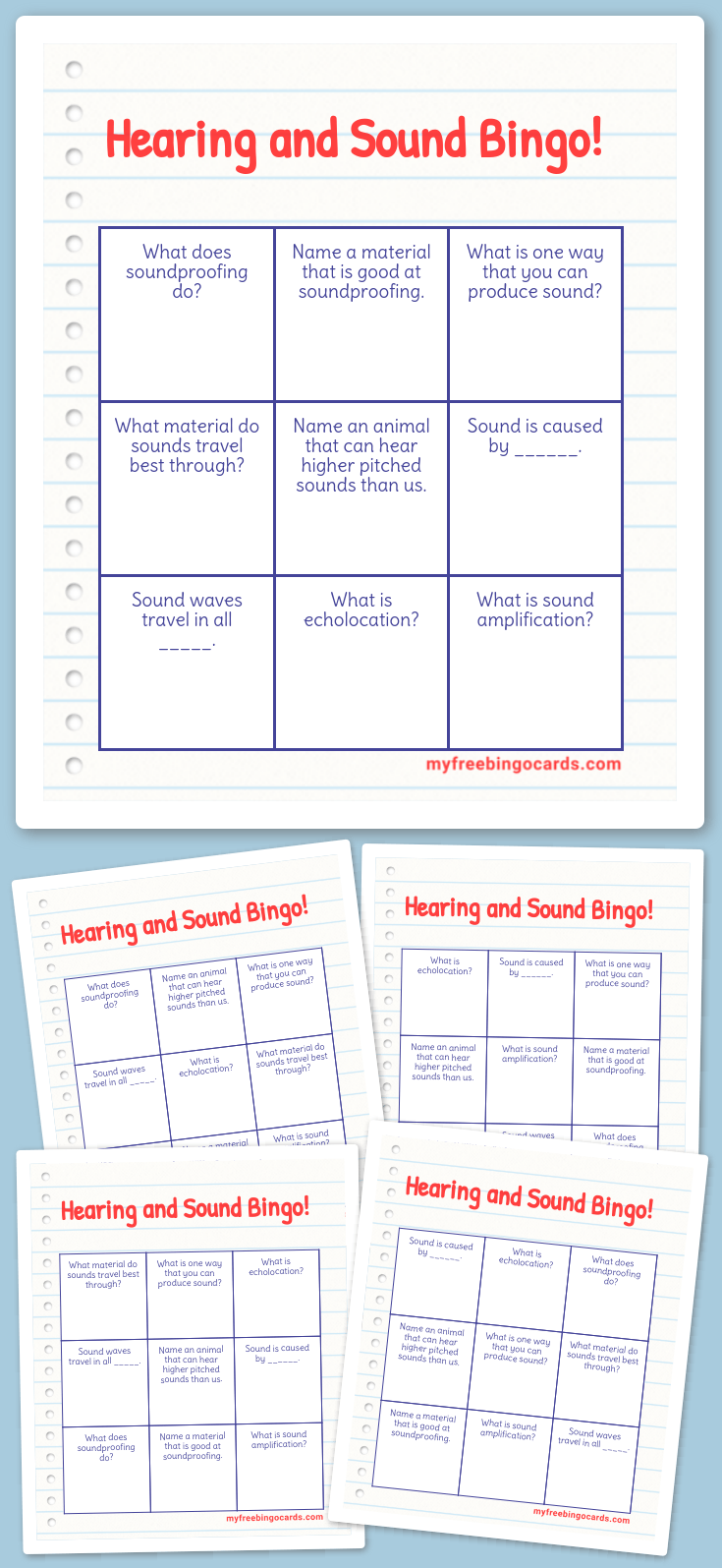 Virtual Hearing and Sound Bingo!