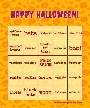 Happy Halloween! Bingo