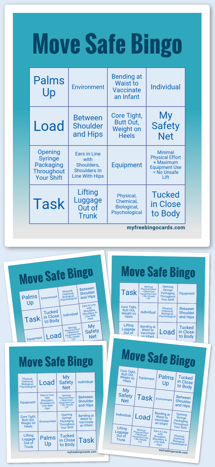Virtual Move Safe Bingo