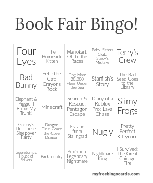 Book Fair Bingo!