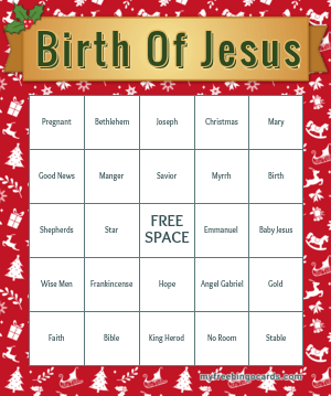 Birth Of Jesus Bingo