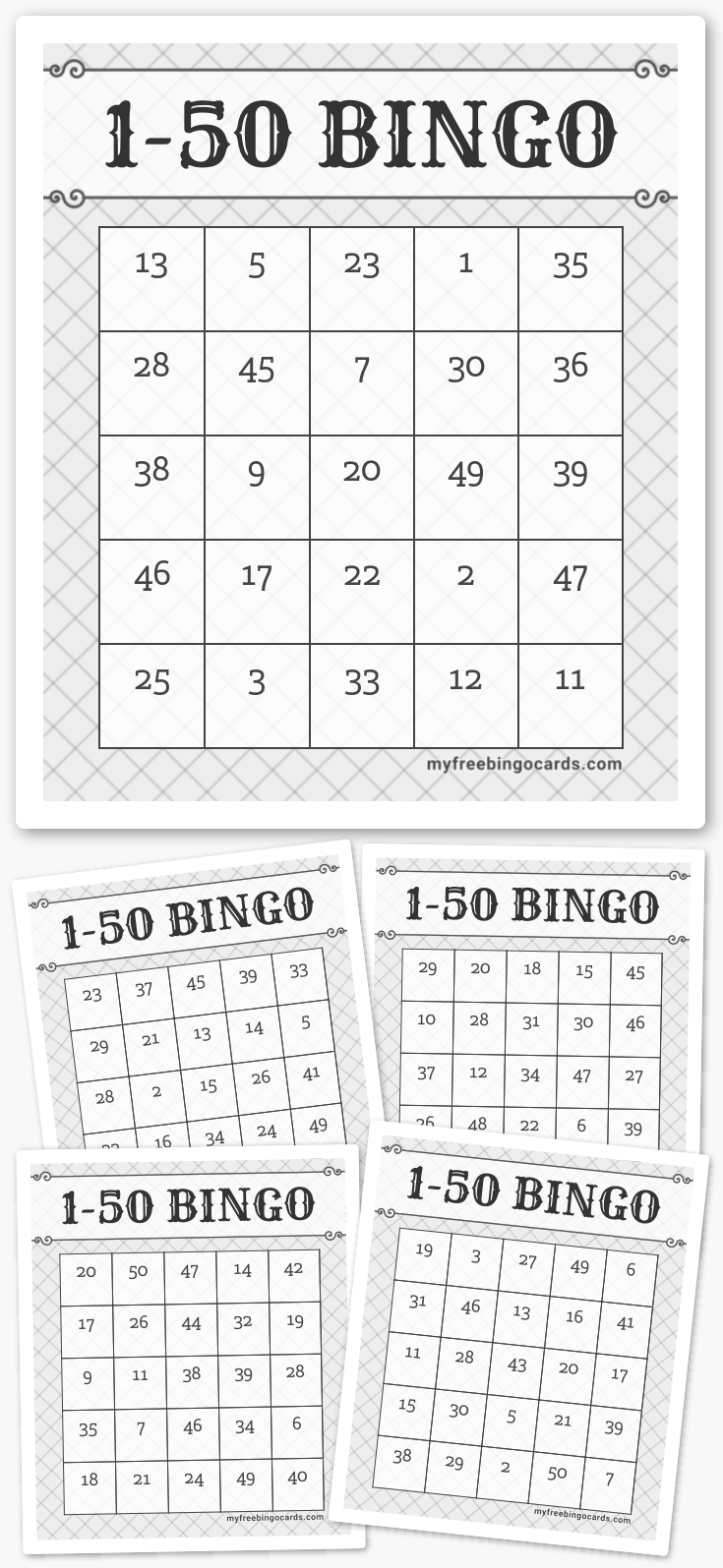 Virtual 1-50 BINGO