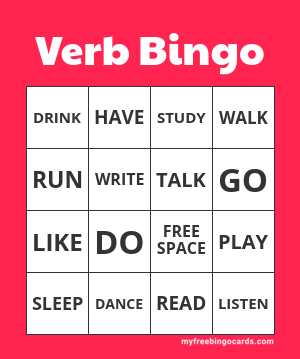 Verb Bingo