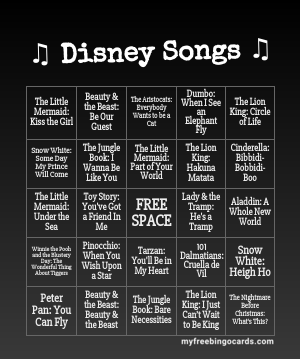 Disney Songs ♫ Bingo