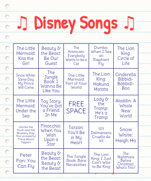Disney Songs ♫ Bingo