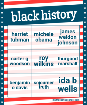 black history bingo