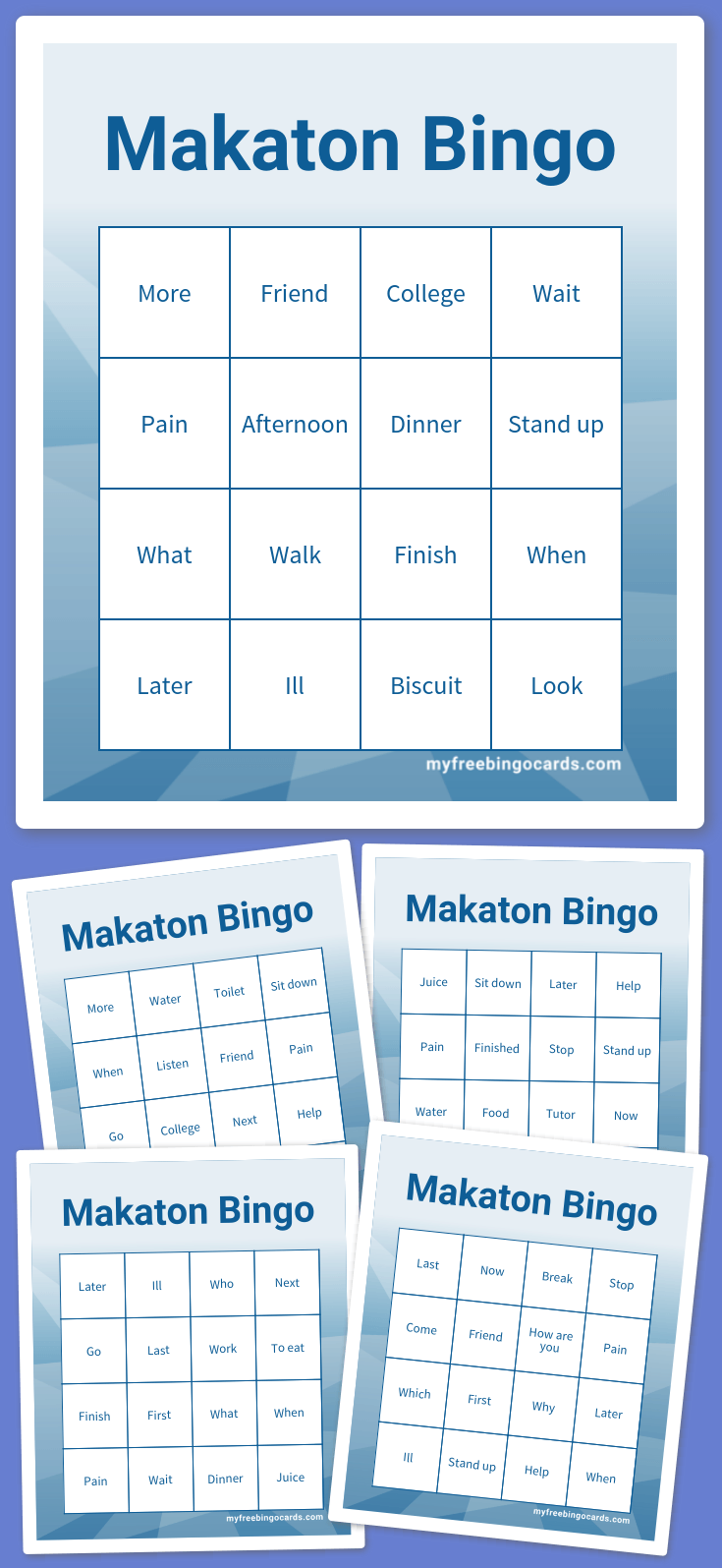 Virtual Makaton Bingo