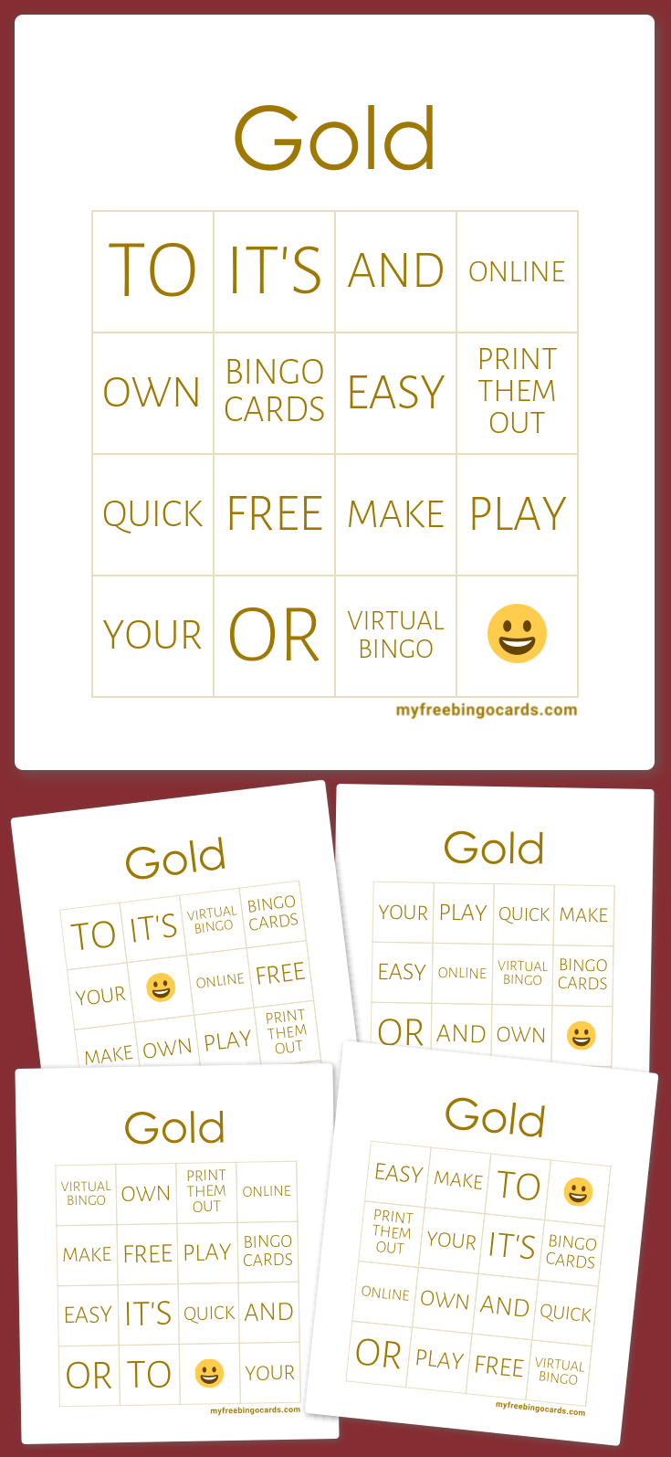 Virtual Gold Bingo