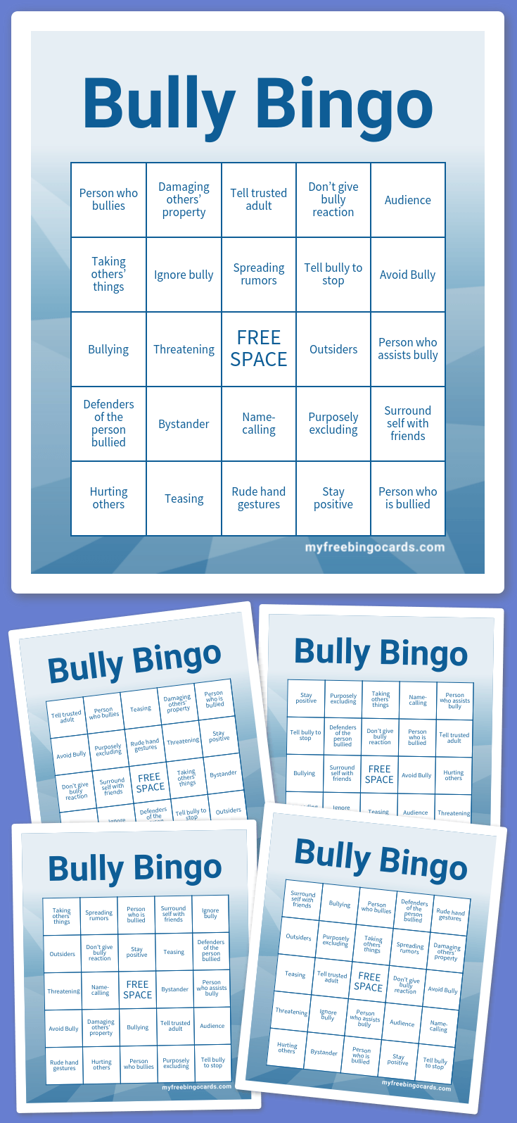 Virtual Bully Bingo