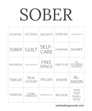SOBER BINGO