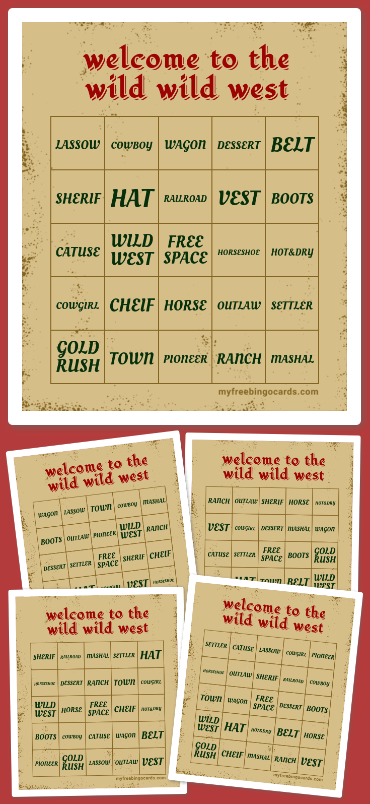 Virtual welcome to the wild wild west bingo