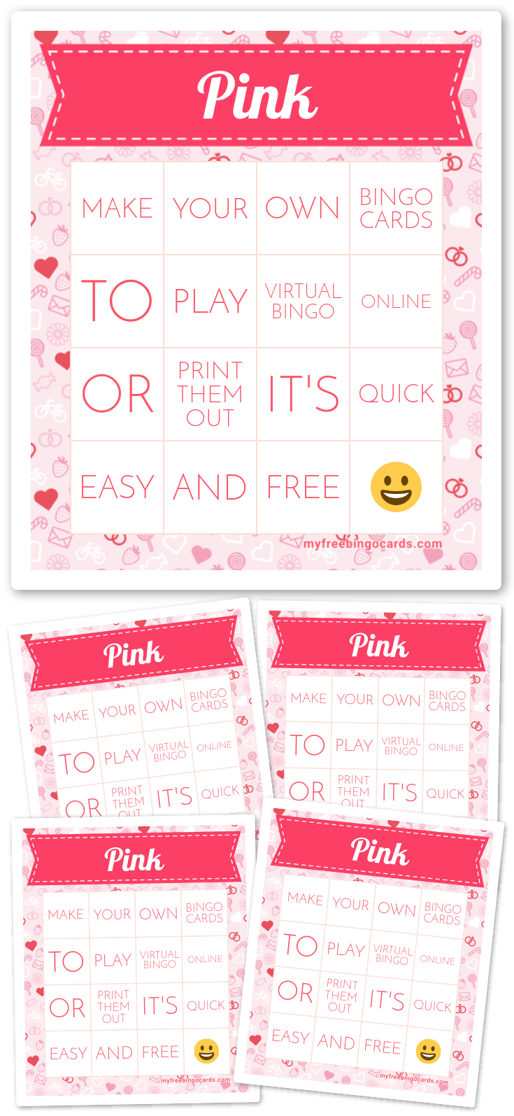 Virtual Pink Bingo