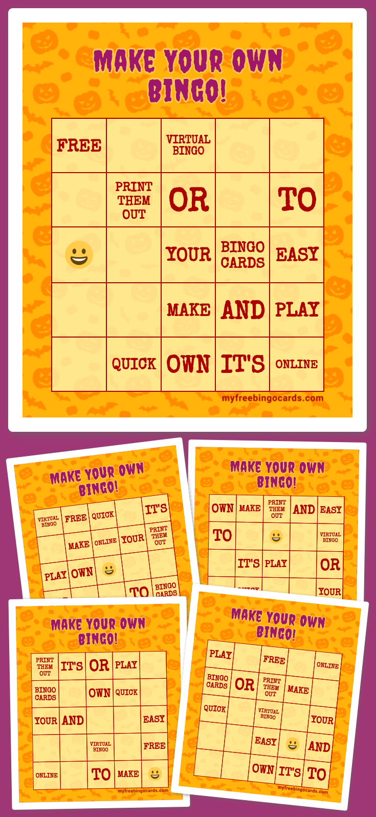 Virtual Make Your Own Bingo!