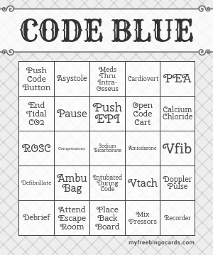 CODE BLUE BINGO